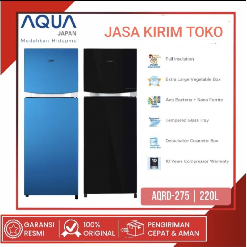 Jual KULKAS AQUA JAPAN 2 PINTU AQR-D275R 220LITER GARANS RESMI | Shopee Indonesia