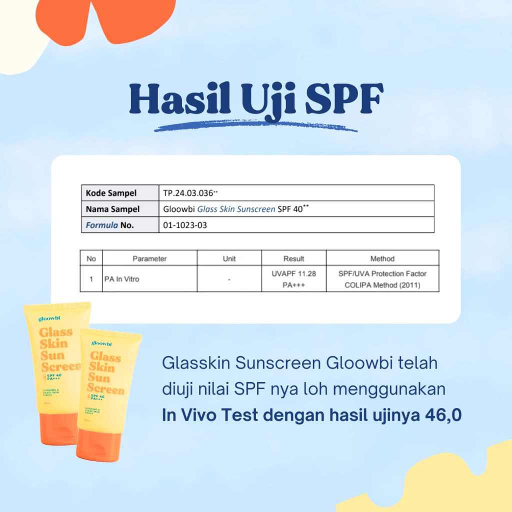 Jual Ready Stock Gloowbi Glass Skin Sunscreen SPF40 PA+++ | Shopee Indonesia