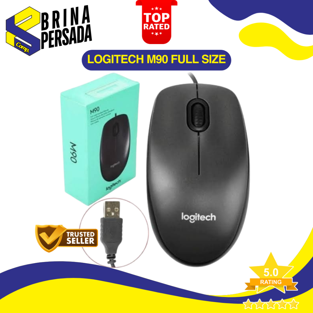 Jual Logitech M90 full size corded mouse | Shopee Indonesia
