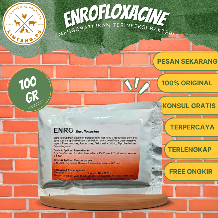 Jual Enro 100 gram - Enrofloxacin 100 gram - Obat untuk Ikan Sakit ...