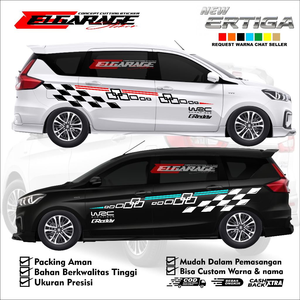 Jual Sticker mobil ertiga sticker mobil list ertiga stiker minimalist ...