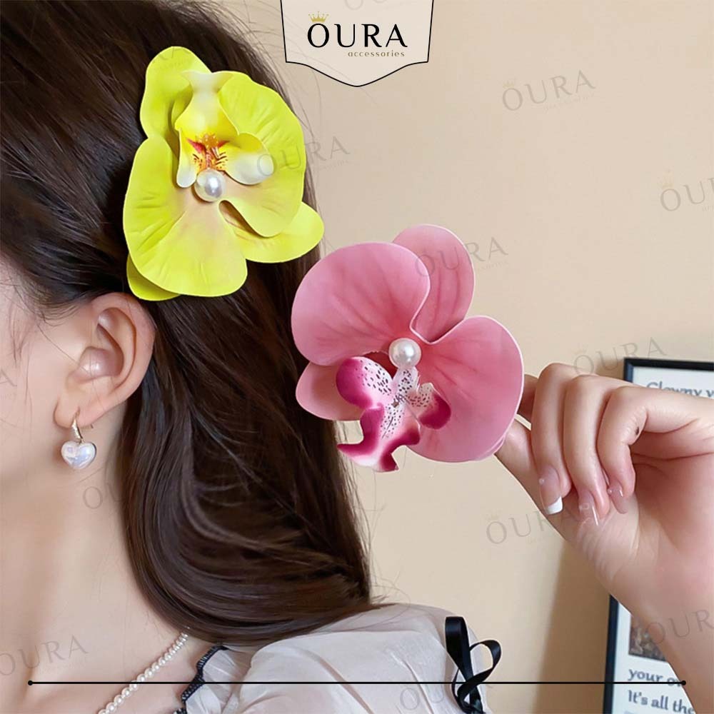 Jual Jepit Bunga Anggrek Hairclip Flower Orchid Korean Style Aksesoris ...