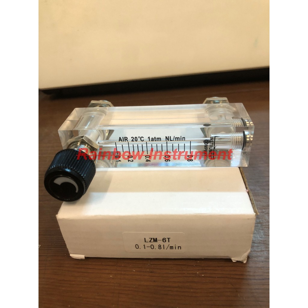 Jual Flowmeter Rotameter udara / Gas (Air) LZM-6T Range 0.1-0.8L/MIN ...