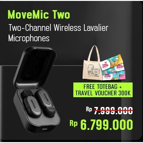 Jual Shure MV-TWO MoveMic Two Channel Wireless Lavalier Microphones ...