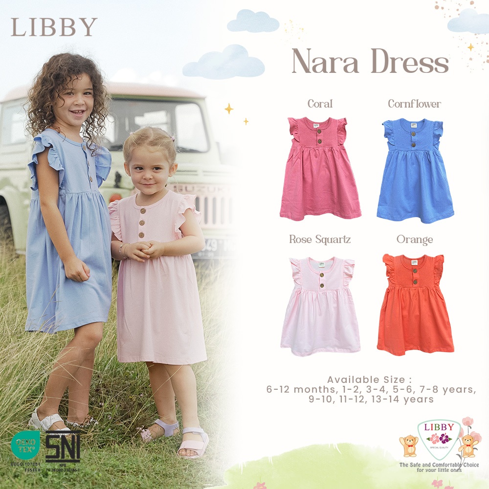 Jual LIBBY Earth Nara Dress Anak Perempuan 9 - 14 Tahun (1 PCS) Dress Bayi-Anak-Remaja Perempuan ...
