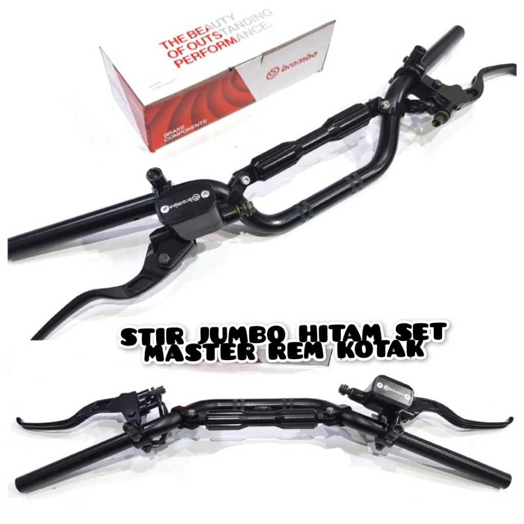 Jual Stang Stir Medium Black Set Master Rem Brembo Kotak Universal ...