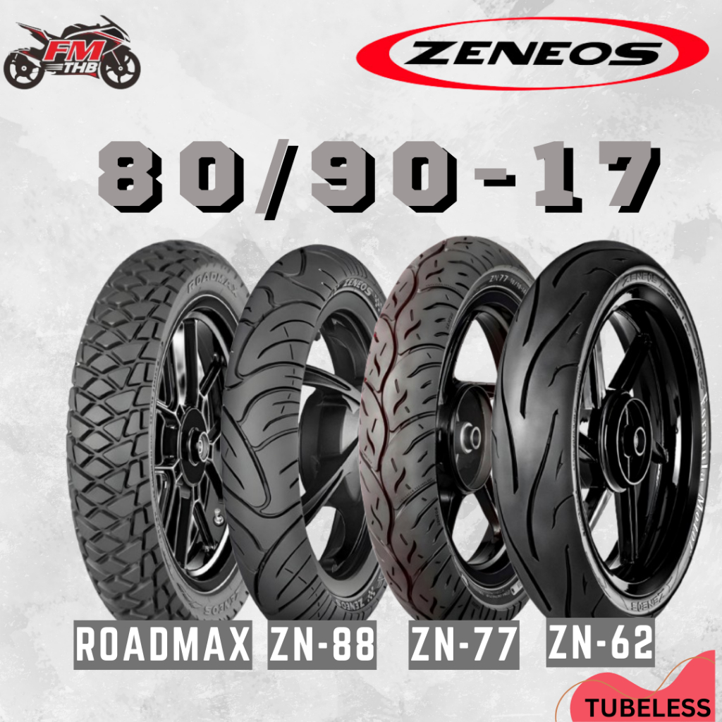 Jual Ban Zeneos 80/90-17 Tubeless - Ban Motor Ring 17 Tubles (Pilih Tipe) | Shopee Indonesia