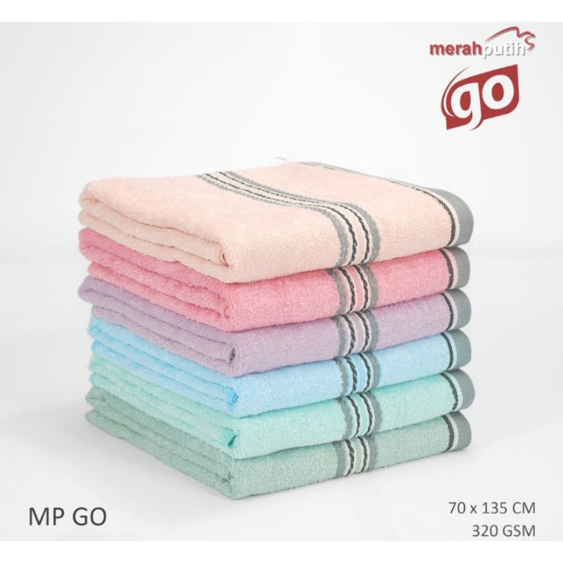 Jual HANDUK MERAH PUTIH GO UKURAN 70×135 cm(320 Gsm) | Shopee Indonesia