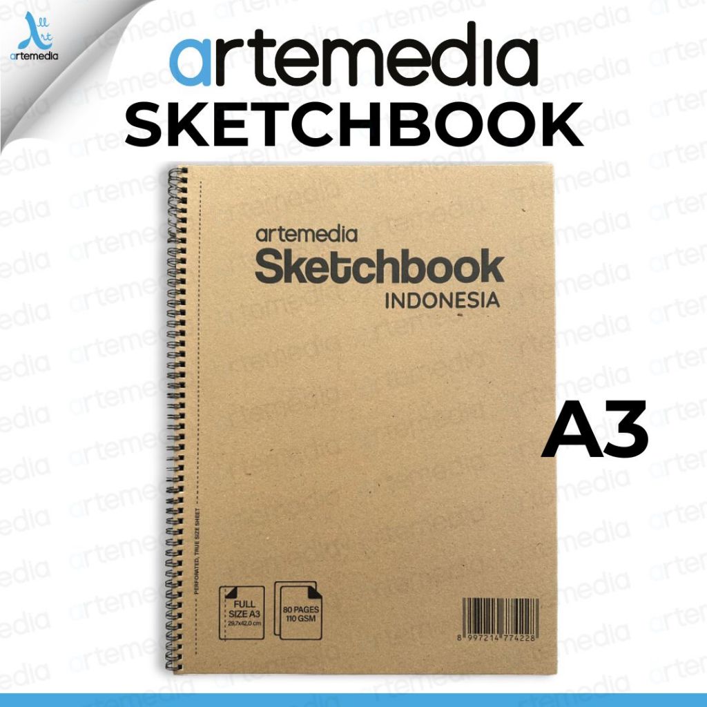 Jual Artemedia Sketchbook Spiral A3 Buku Sketsa Pensil, Pensil Charcoal ...