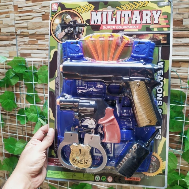 Jual Mainan set rompi SWAT Police 2in1 pistol anak murah | Shopee Indonesia