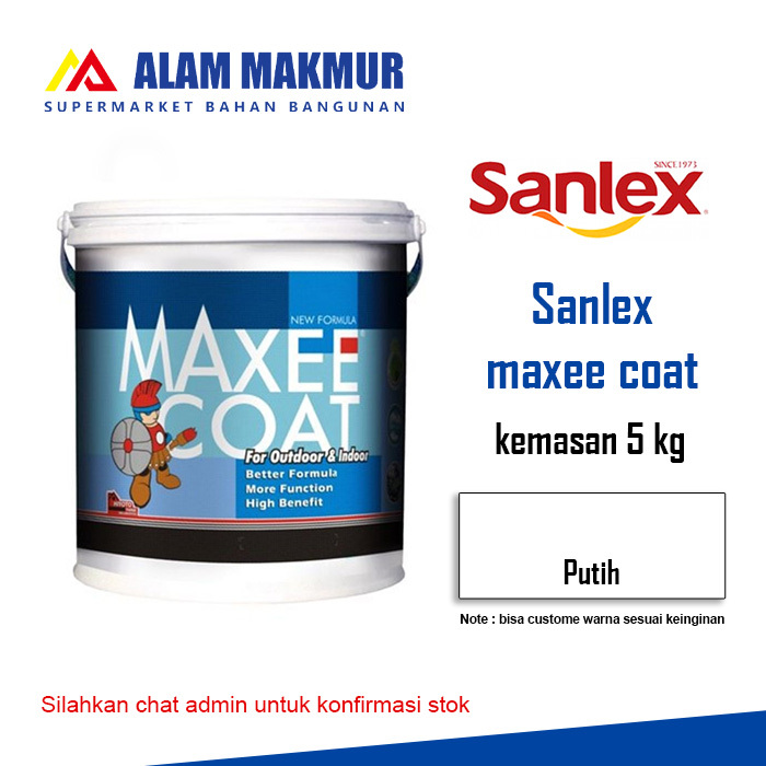 Jual Maxee Coat cat eksterior/interior 5kg warna putih | Shopee Indonesia