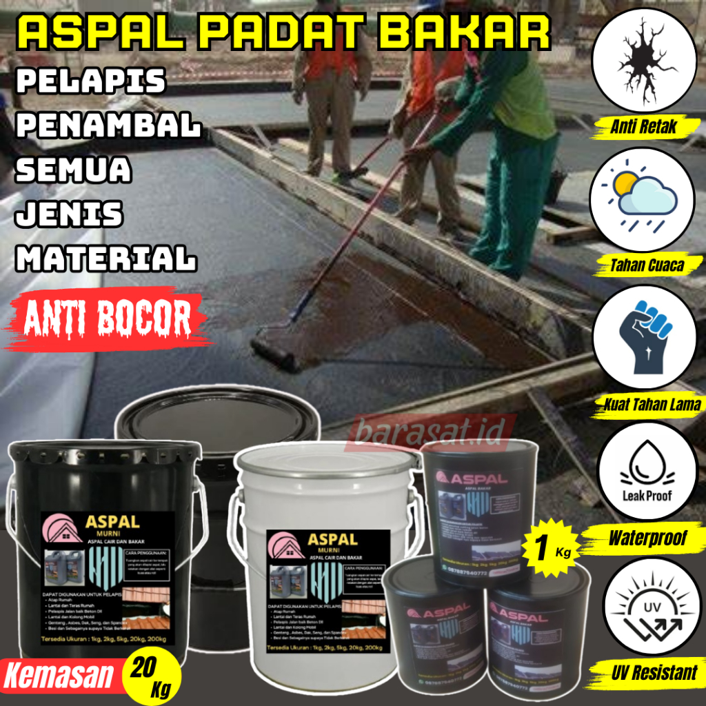 Jual Pelapis Lantai dan teras rumah Aspal Padat Bakar Aspalt Emulsion ...