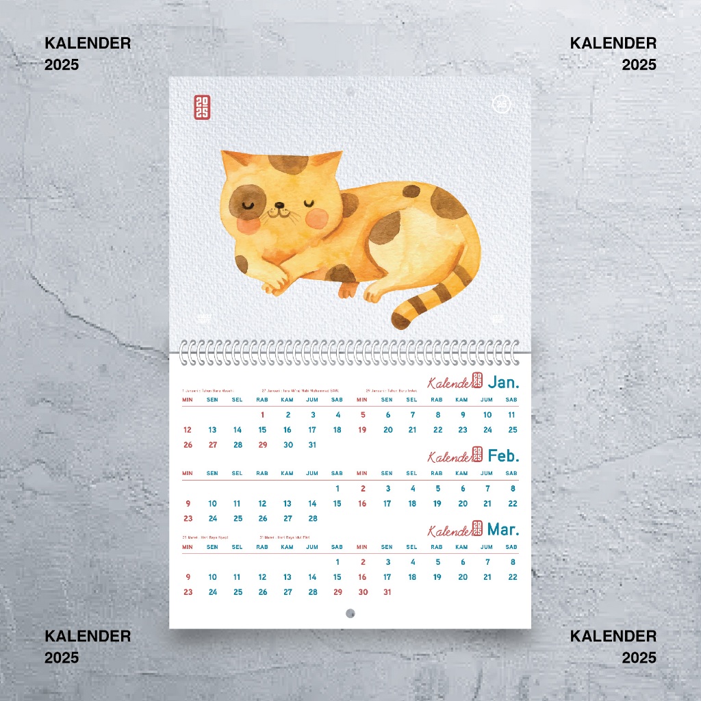 Jual Kalender Dinding Aesthetic Pets 2025 | Shopee Indonesia
