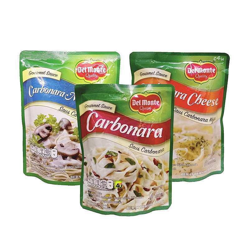 Jual Del monte Saus Carbonara 180gr Kemasan Pouch / Sauce Pasta Del ...