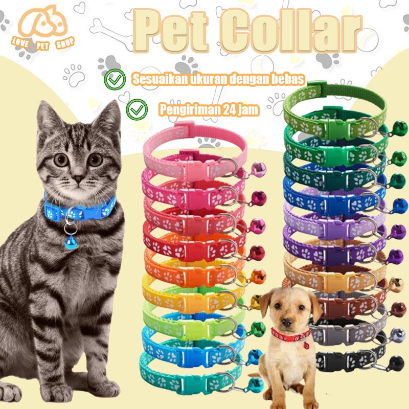 Jual Kalung Kucing Pet Leashes Collars Lucu Dengan Kalung Kucing Bel ...