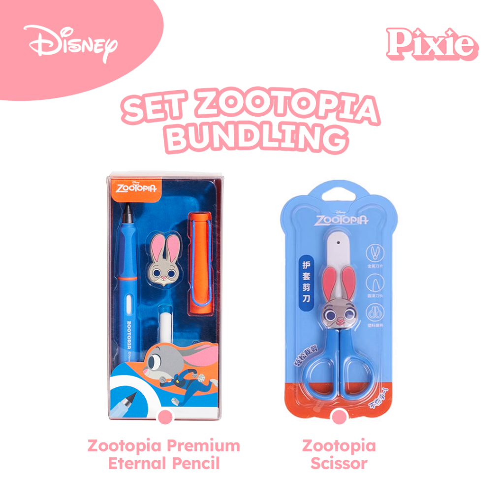 Jual PIXIE X DISNEY | Set Zootopia Edition | Premium Pencil + Gunting ...