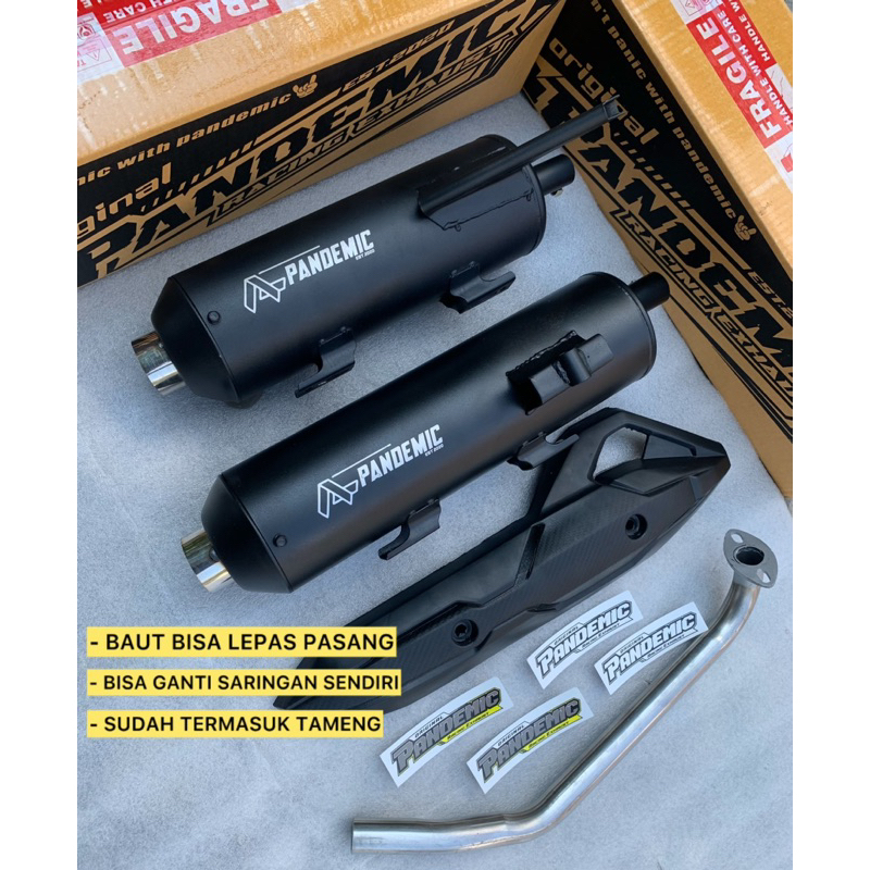 Jual BERKUALITAS knalpot copy cms standar racing PANDEMIC PNP BEAT FI ...