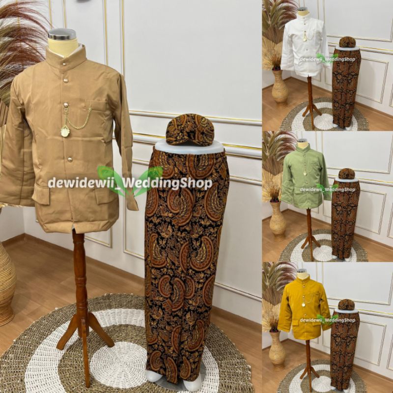 Jual (1set, Cowok) Baju Adat Sunda - Bawahan Panjang | Warna Lengkap ...