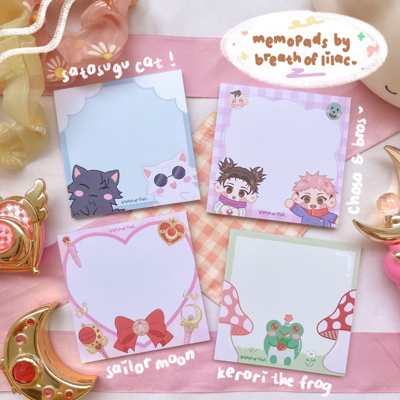 Jual memopad by breath of lilac // satosugu cat choso yuuji jjk sailor ...