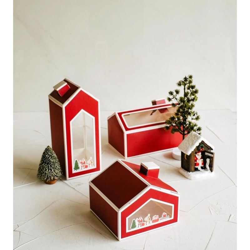 Jual (MIN 5 pcs) CHRISTMAS HOUSE BOX, DUS KOTAK PARSEL NATAL RUMAH ...