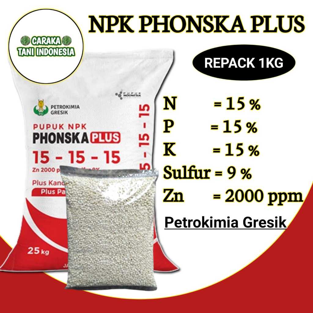 Jual Pupuk NPK PHONSKA PLUS 1 KG Kemasan Repack | Shopee Indonesia