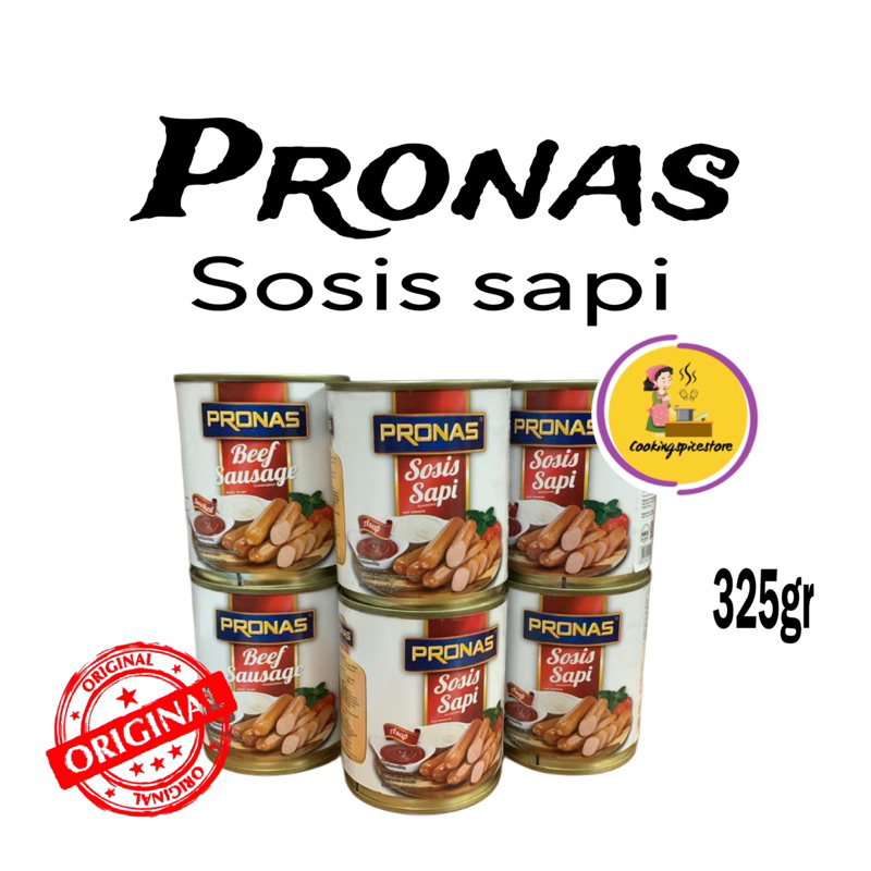 Jual Pronas Sosis Sapi Kaleng 325gr - Beef Sausage Smoked 325 gr ...