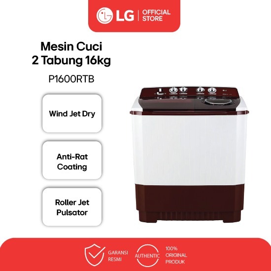 Jual LG Mesin Cuci Twin Tub 16kg - Top Load Roller Jet Pulsator 3 ...