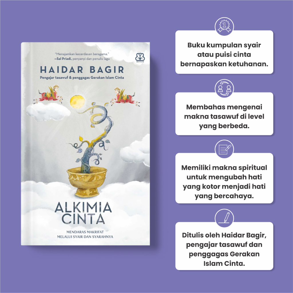 Jual [Mizan] Alkimia Cinta - Haidar Bagir | Buku Kumpulan Syair ...