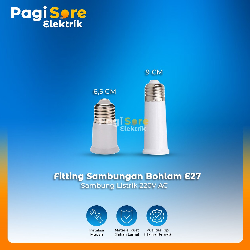 Jual Fitting Sambungan Downlight Pemanjang Lampu Socket E27 | Shopee ...