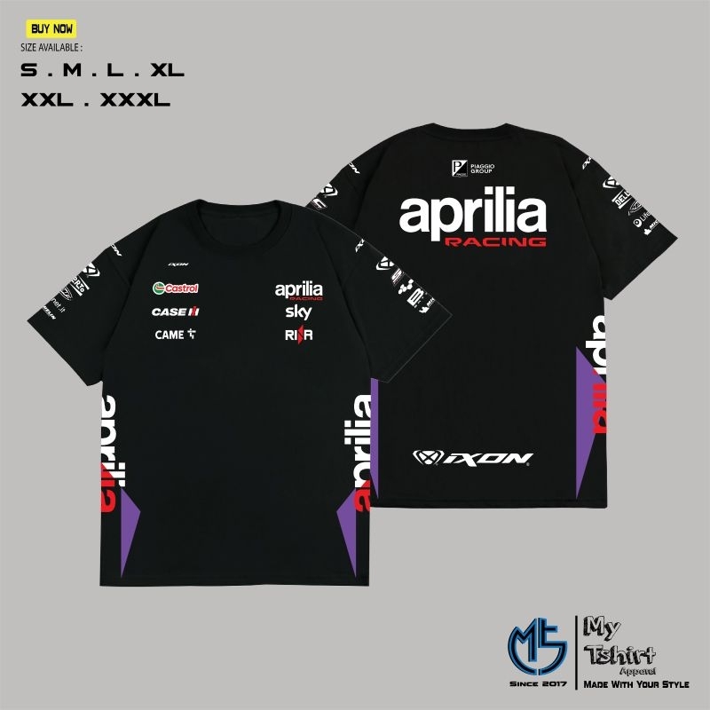 Jual Tshirt Kaos Aprilia Racing Team Moto GP 2025 | Shopee Indonesia