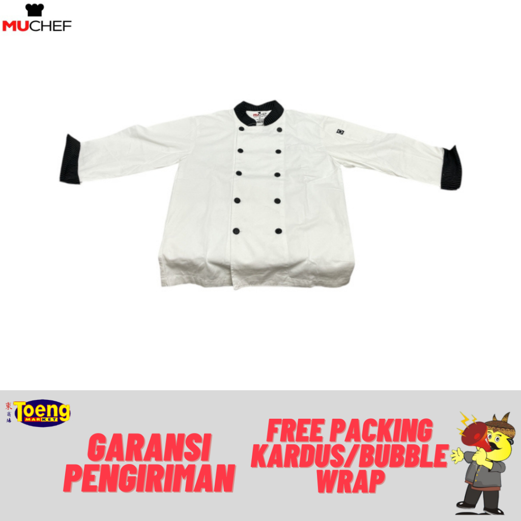 Jual Baju Chef / Baju Koki - CHEF JACKET COMBI LONG S #1330151 MUCHEF ...