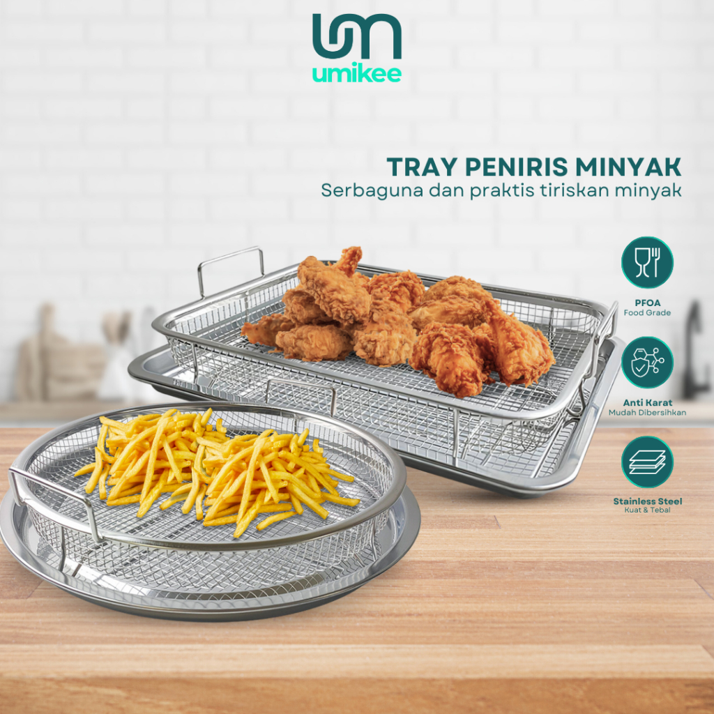 Jual Umikee Saringan Minyak Jumbo Tray Peniris Gorengan Stainless Steel ...