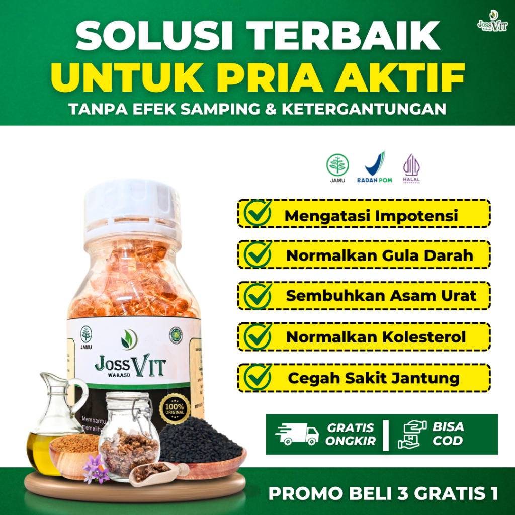 Jual Joss VIT Herbal Original Kapsul Diabetes Asam Urat Kolesterol ...