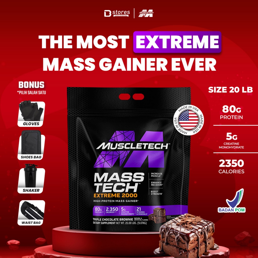 Jual Muscletech Masstech 20lb Mass Gainer Bstores | Shopee Indonesia