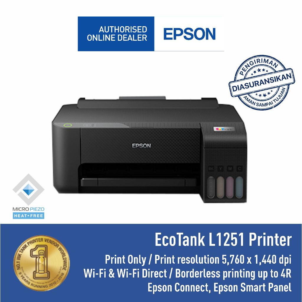 Jual Printer Epson L1251 L-1251 L 1251 Print Only F4 Legal Wireless ...