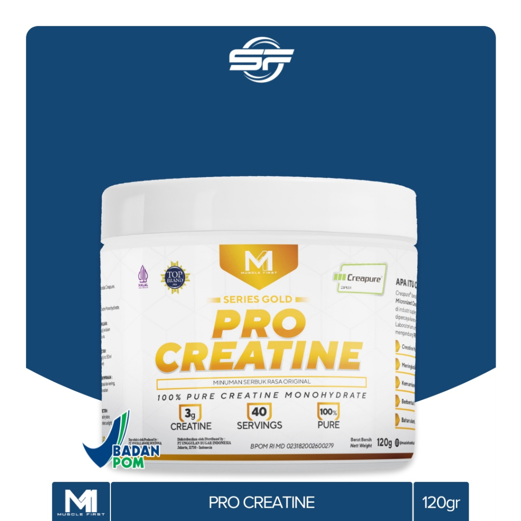 Jual Muscle First New Pro Creatine 120 Gram Creapure M1 Monohydrate 40 ...