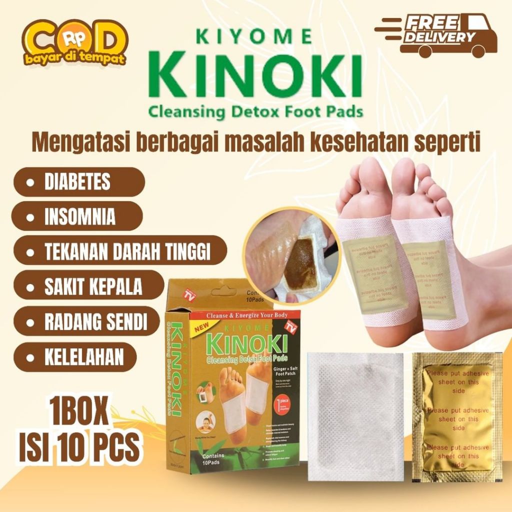 Jual KINOKI Koyo HERBAL Kinoki Detox Kaki Original Gold ( 1 BOX ISI 10 PCS) | Shopee Indonesia