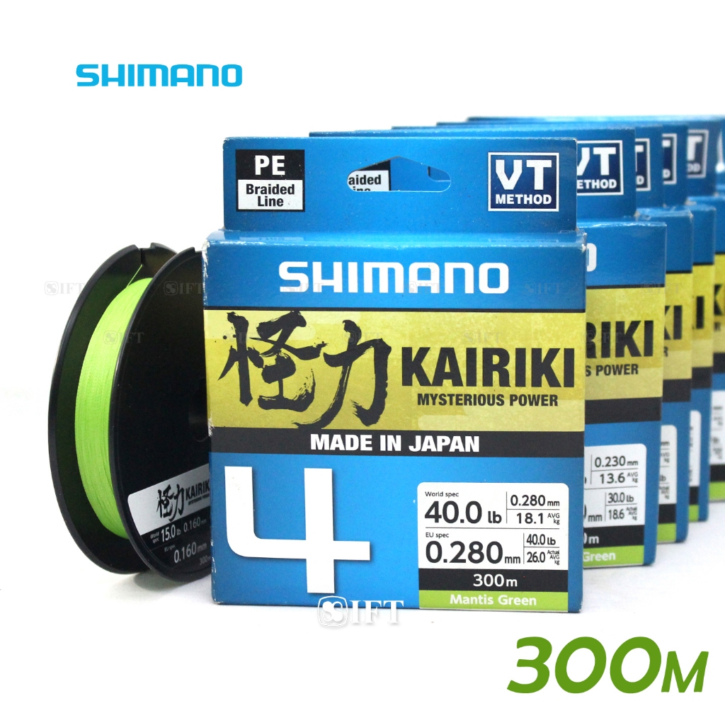 Jual Senar PE Shimano KAIRIKI 4 | 300M | 10 sd 50 lbs | Mantis Green | Braid Made in Japan ...