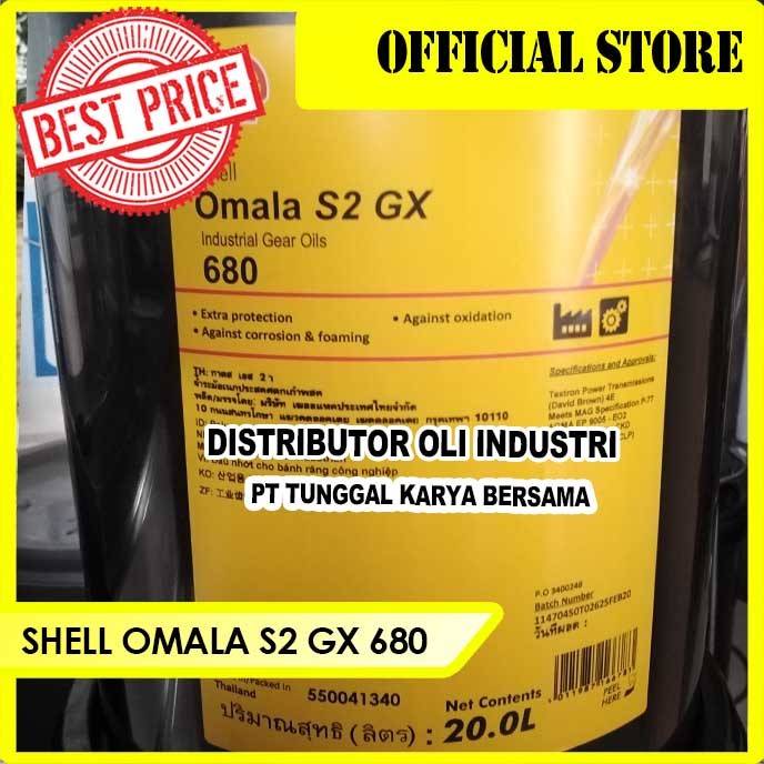 Jual SHELL OMALA S2 GX / G 680 ( PAIL 20 LITER ) | Shopee Indonesia