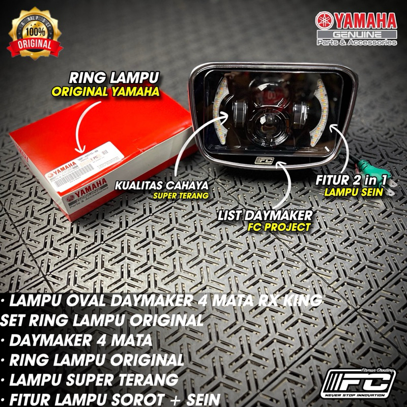 Jual LAMPU DAYMAKER OVAL 4 TITIK CAHAYA RX KING SET RING LAMPU ORIGINAL ...