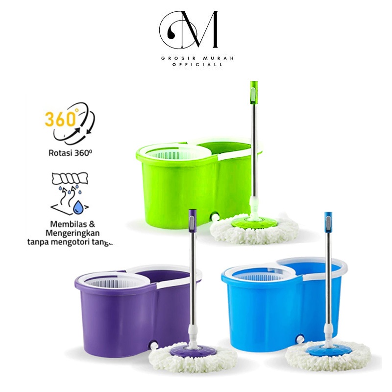 Jual GMO Alat Pel Lantai 360° / Alat Pel Otomatis / Spin Mop / Kain Pel ...
