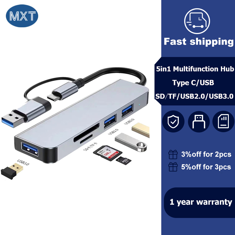 Jual MXT 5in1 Konverter USB Hub Kabel Adapter Converter SD /TF Card ...