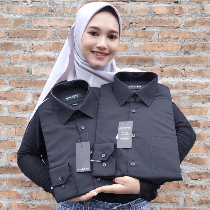 Jual Kemeja Al1san Hitam Panjang | Shopee Indonesia