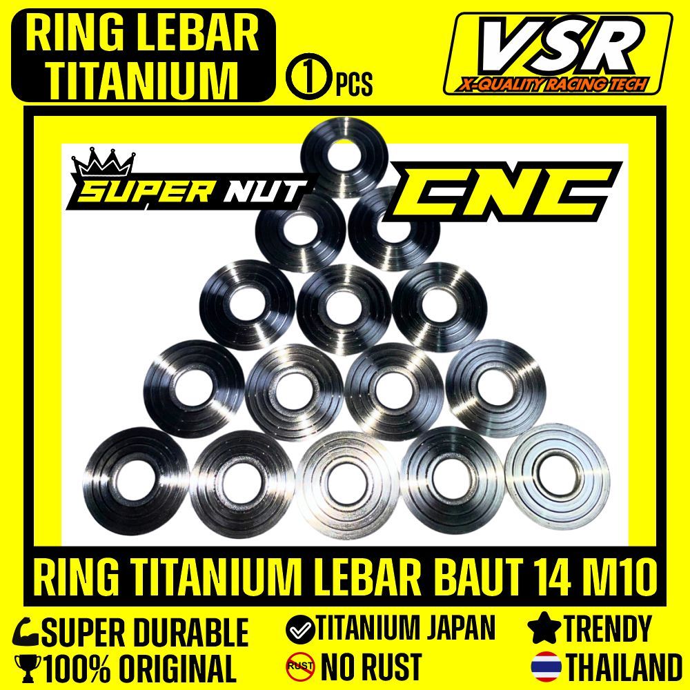 Jual Ring Baut 14 Lebar Titanium Ring M10 Lebar Stainless Titanium ...