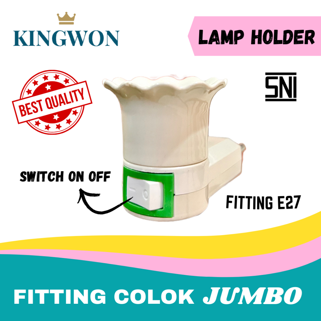 Jual FITTING COLOK FITTING LAMPU TIDUR FITTING LAMPU E27 + SAKLAR ON ...