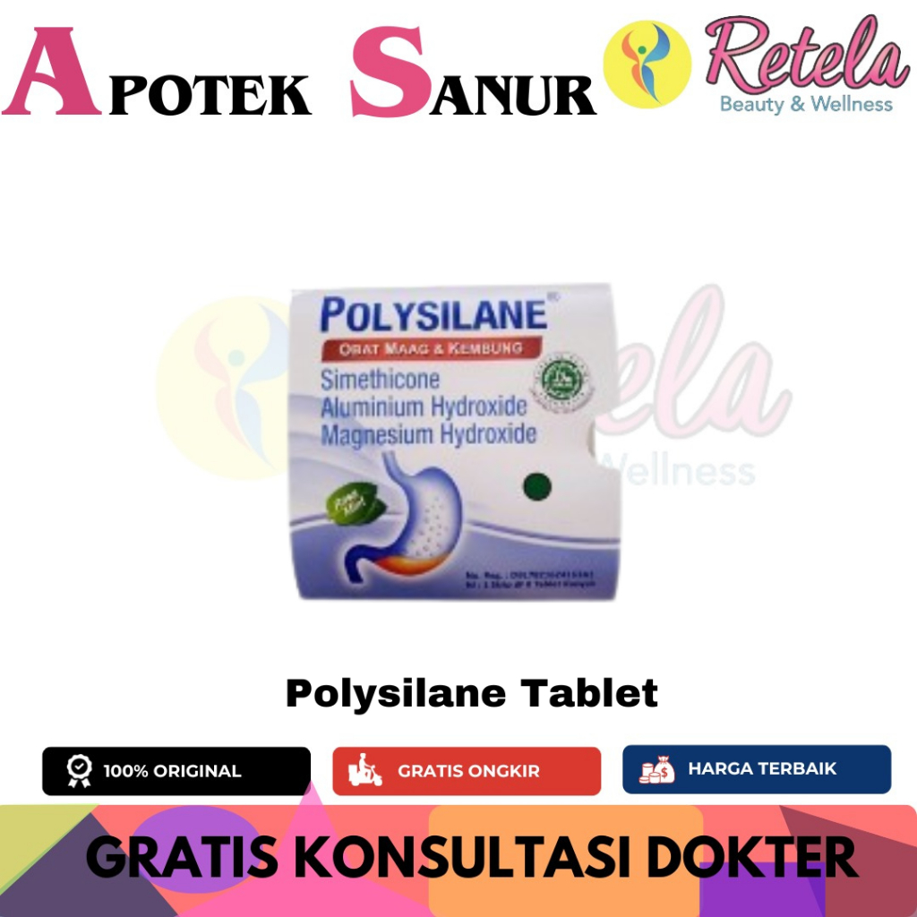 Jual Polysilane 8 Tablet/Asam lambung, gastritis, tukak lambung ...
