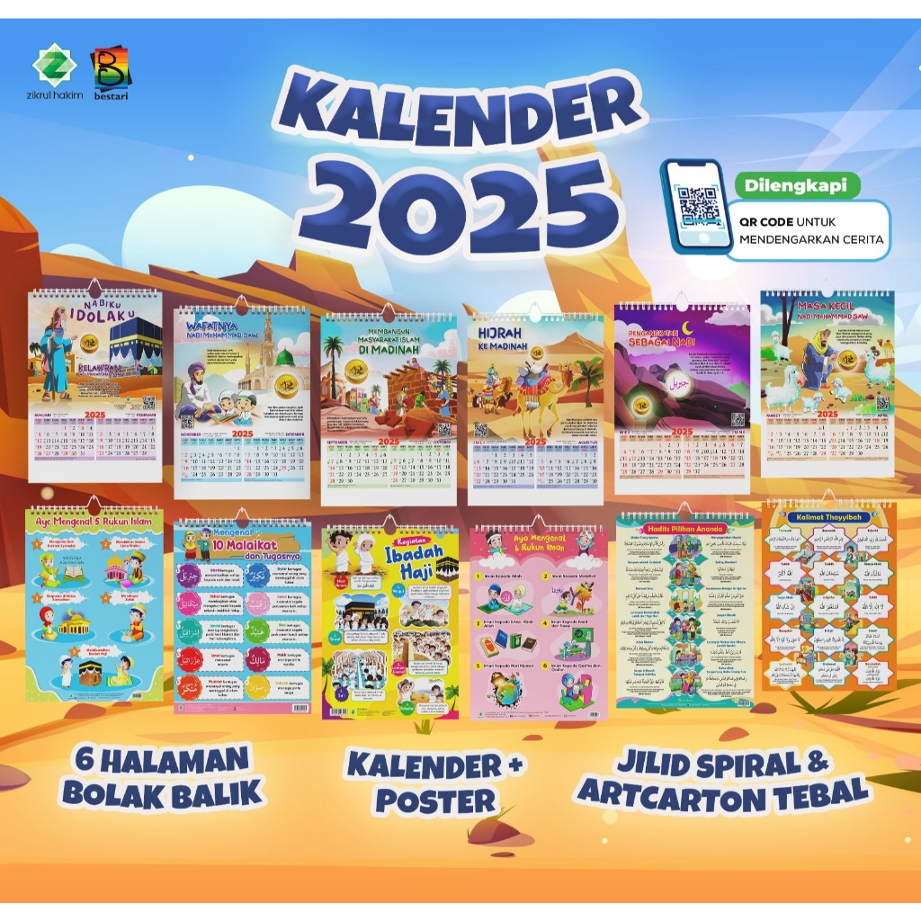Jual Kalender Islami 2025 TEMA NABIKU IDOLAKU - Kalender Edukatif ...