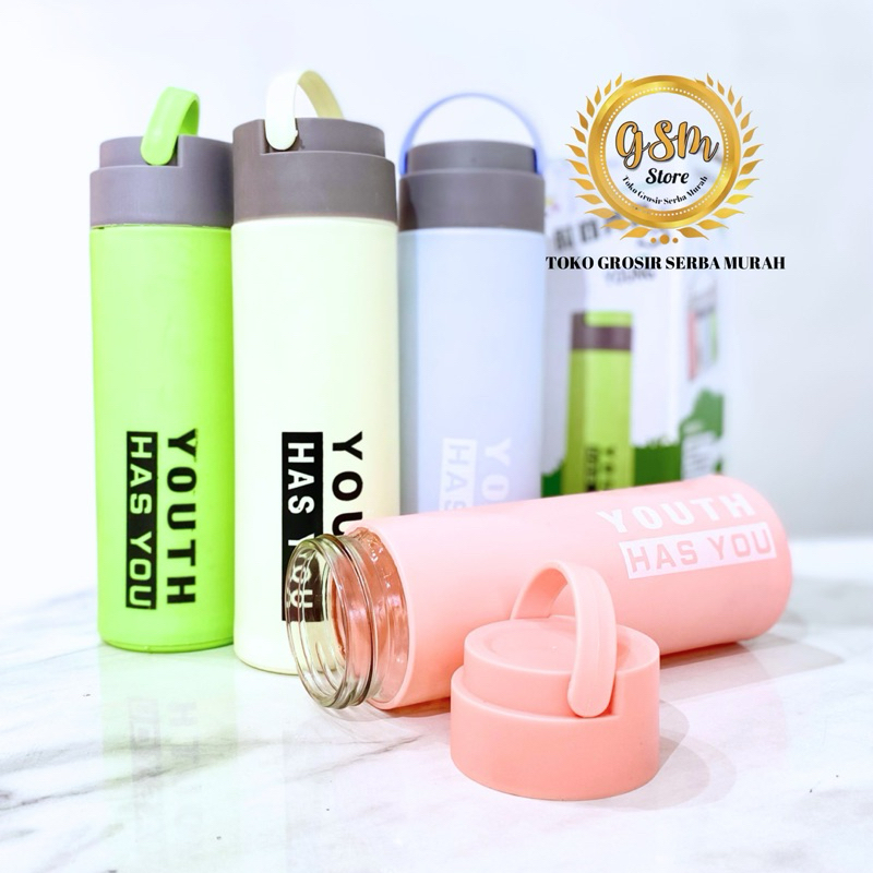 Jual Botol Minum Kaca Youth 450 ml Pakai Box Bawaan Pabrik Per Pcs ...