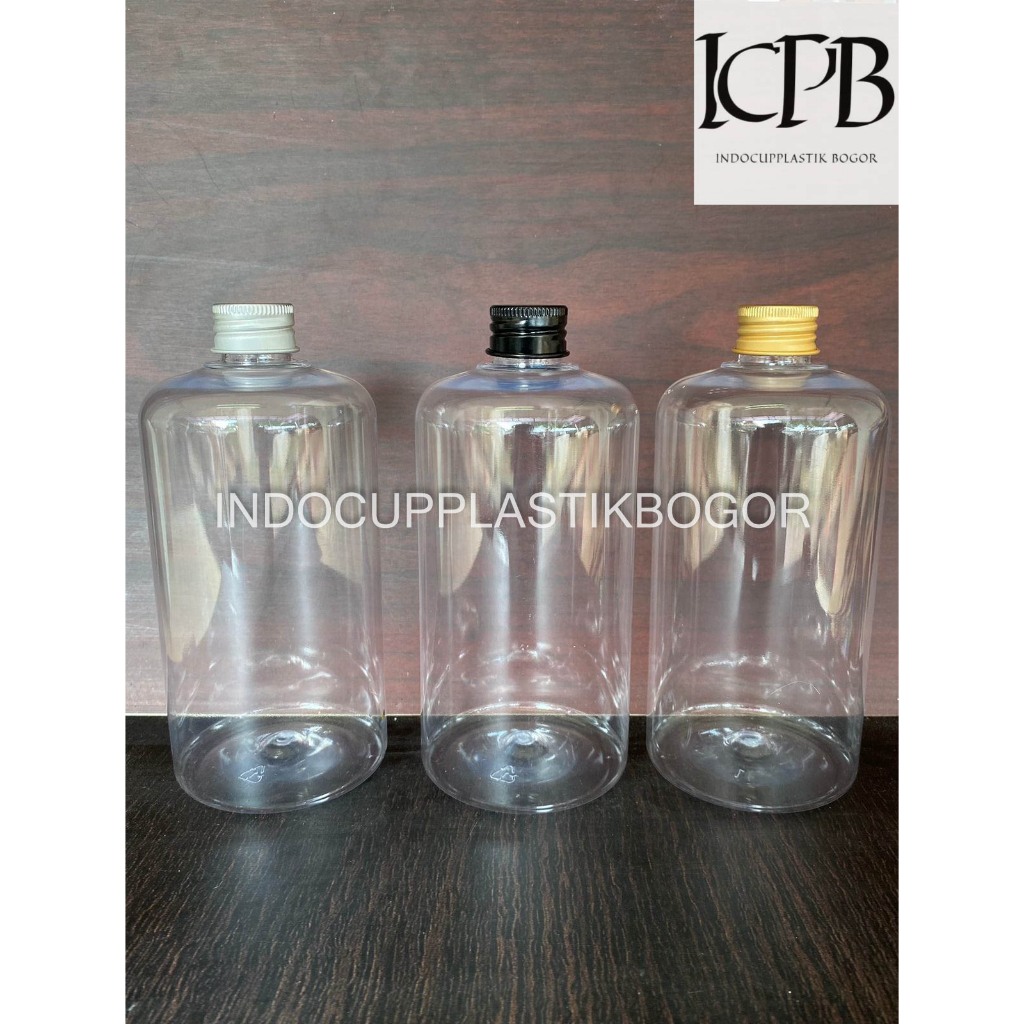 Jual Botol Br 500 Ml Clear / Botol HS 500 ml N24 Screw Ulir Almunium N24 Gold Hitam Silver Pet ...