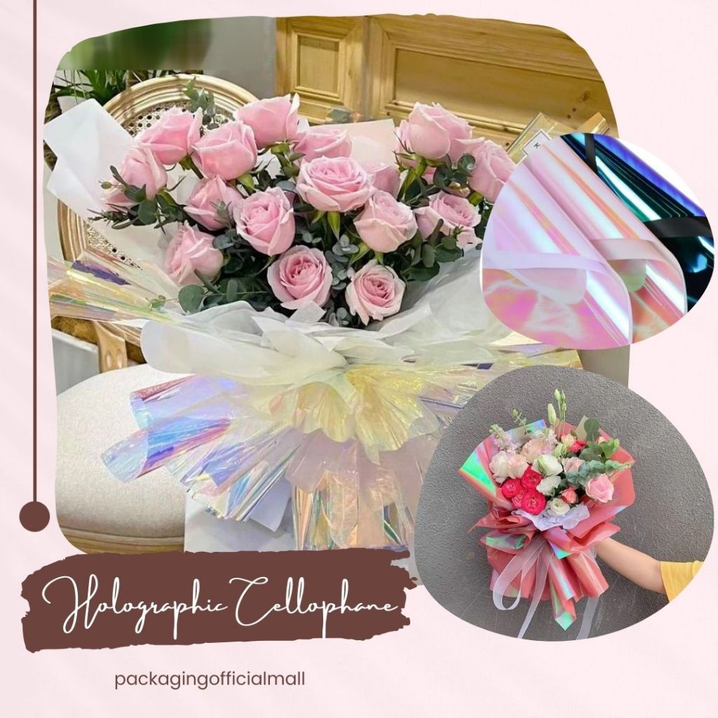 Jual HOLOGRAPHIC CELLOPHANE / FLORIST PAPER / KERTAS BUKET BUNGA ...